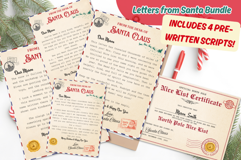 Personalized Letters from Santa DIY Templates + Official North Pole